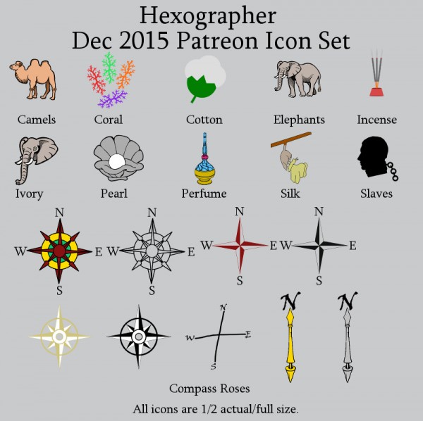 December Hexographer/Inkwell Ideas Patreon Graphics Thumbnails ...