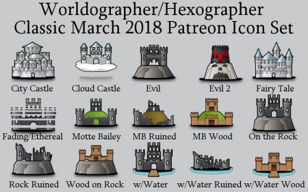 Worldographer/Hexographer Classic March Patreon Icons Preview – Inkwell ...