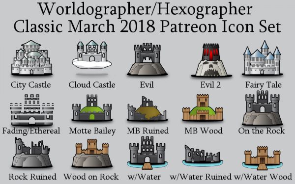 Worldographer/Hexographer Classic March Patreon Icons Preview – Inkwell ...