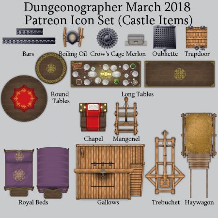 Dungeonographer Icons Patreon Preview – Inkwell Ideas