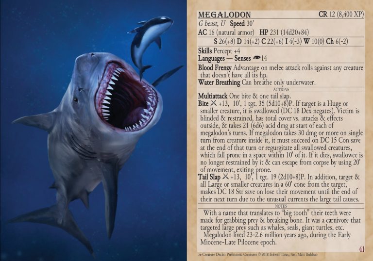 New at GenCon: 5e Creature Decks: Prehistoric Creatures – Inkwell Ideas