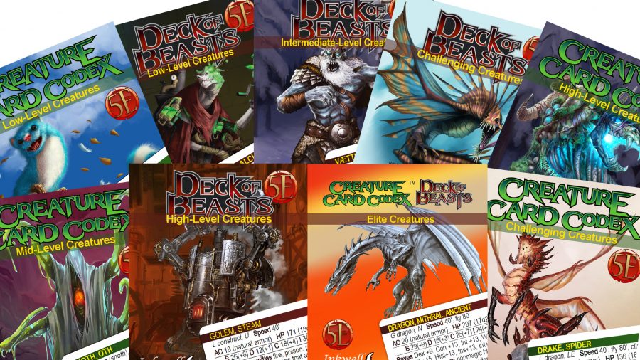 More Decks of Beasts/Creature Card Codex Kickstarter – Inkwell Ideas