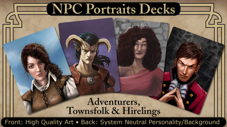 New NPC Portraits Decks 18 Card Preview – Inkwell Ideas