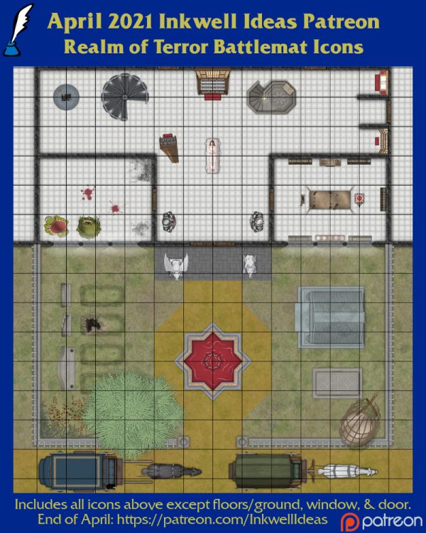 More Terror Realm Map Icons Previews – Inkwell Ideas