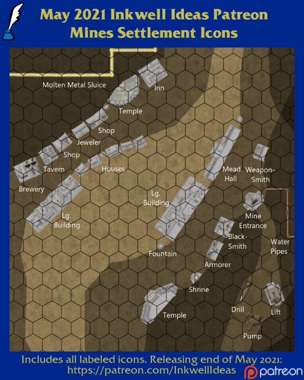 Mine Settlement Map Icons Preview – Inkwell Ideas