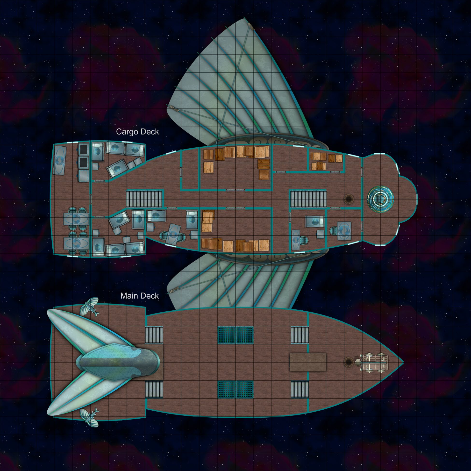 Magic In Space Map Icons & Spell Ship Battlemats – Inkwell Ideas