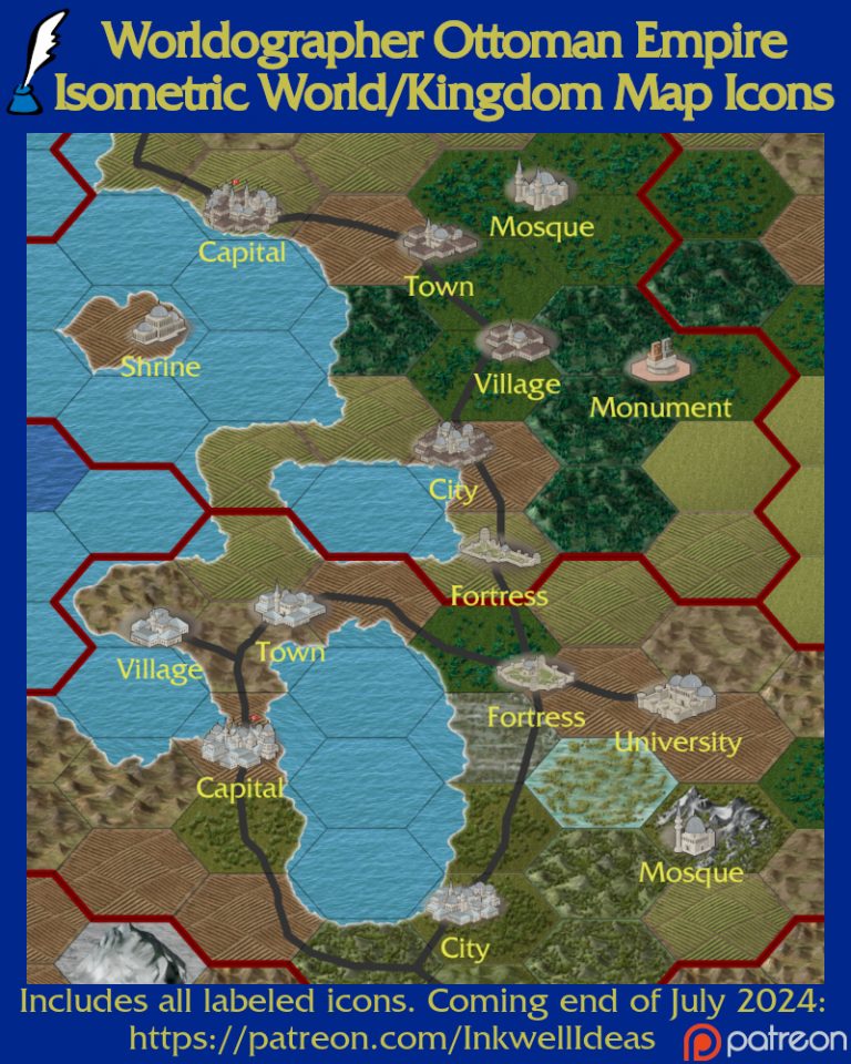 Ottoman Empire World/Kingdom Map Icons Previews – Inkwell Ideas